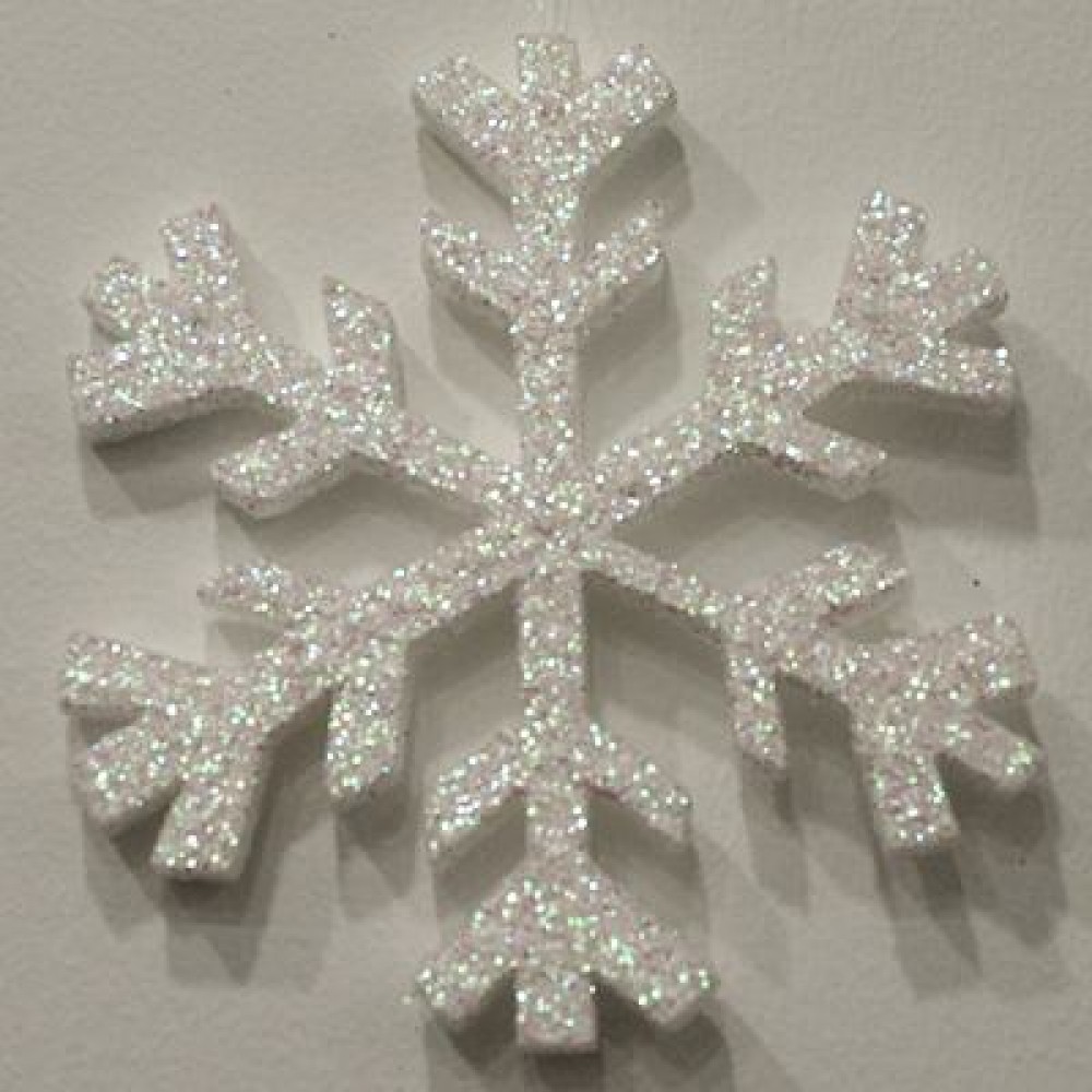 Beyaz Renk Kar Tanesi Strafor 24 cm 3 Adet